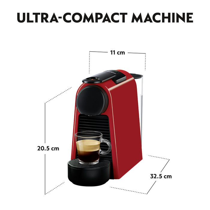 Jual Nespresso Essenza Mini D30 Coffee Machine, Red With Aeroccino3 ...