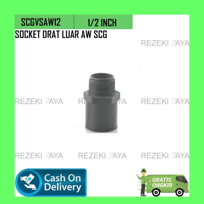 Jual VALVE SOCKET AW 1/2 INCH FITTING PIPA AIR PVC SCG SAMBUNGAN SOKET ...