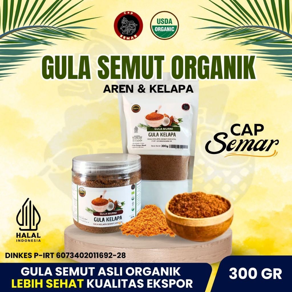 Jual Gula Aren Kelapa Bubuk / Semut 100% Asli Organik Murni Kualitas ...