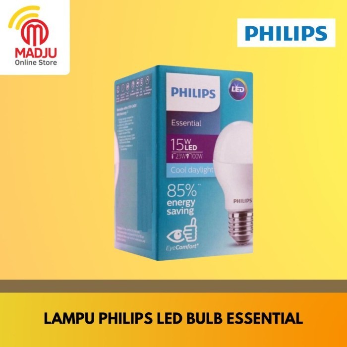 Jual Philips Essential LED BULB 15 Watt E 27 6500K 230V 1CT/12APR ...
