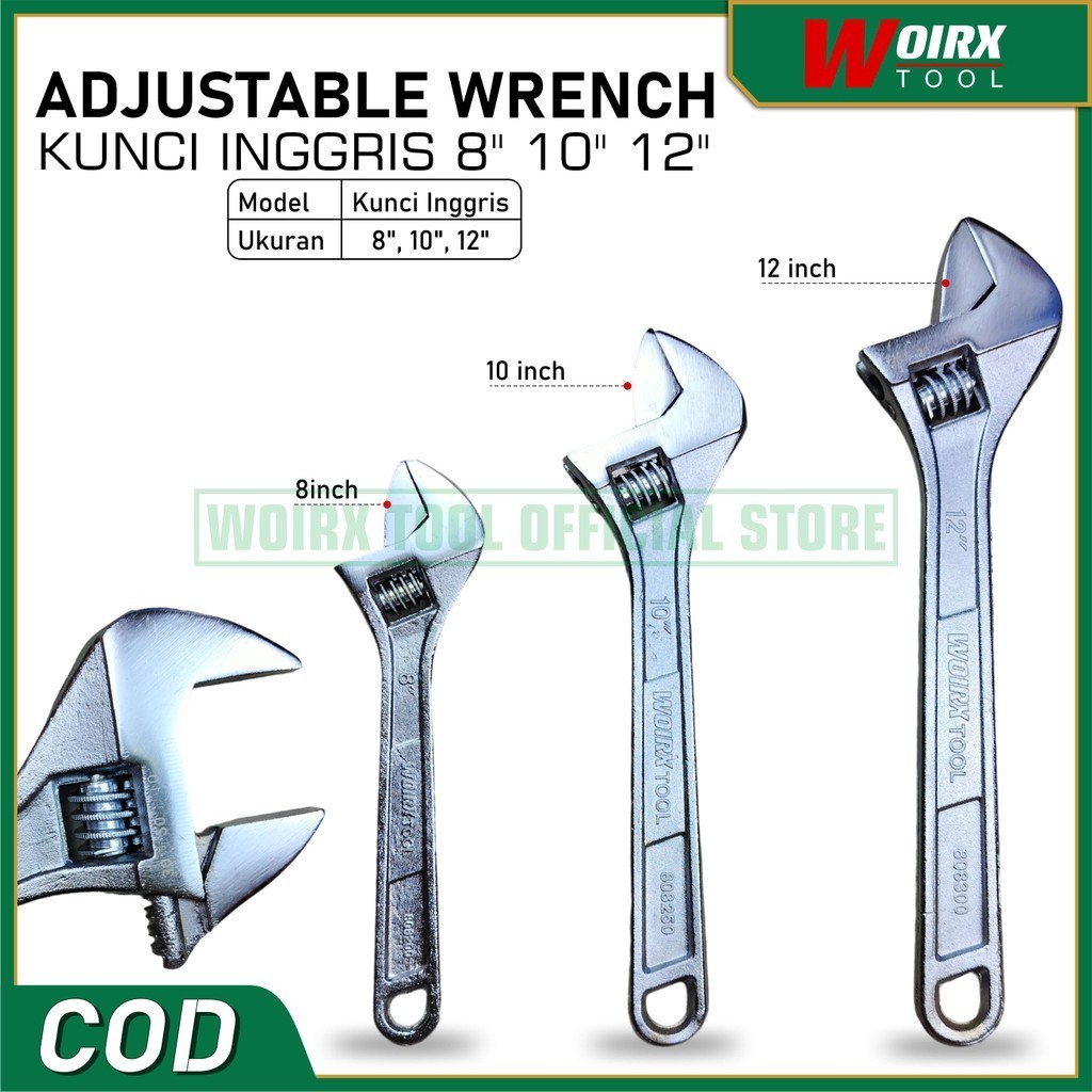 Jual WOIRX TOOL Kunci Inggris Ukuran 8" 10" 12" inch | Shopee Indonesia