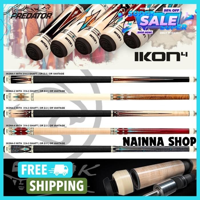 Jual PREDATOR IKON4-4 UNILOC | 314-3 Z-3 LOW DEFLECTION CUE STICK STIK ...