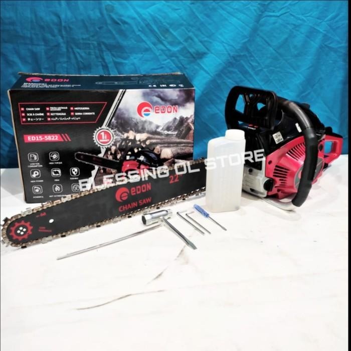 Jual MESIN CHAINSAW 22 INCH EDON 2 TAK GERGAJI POTONG KAYU POHON CHAIN ...