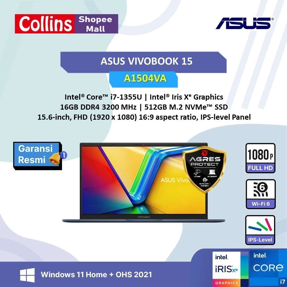 Jual ASUS VIVOBOOK 15 A1504VA I7 1355 16GB 512GB W11+OHS 15.6FHD ...