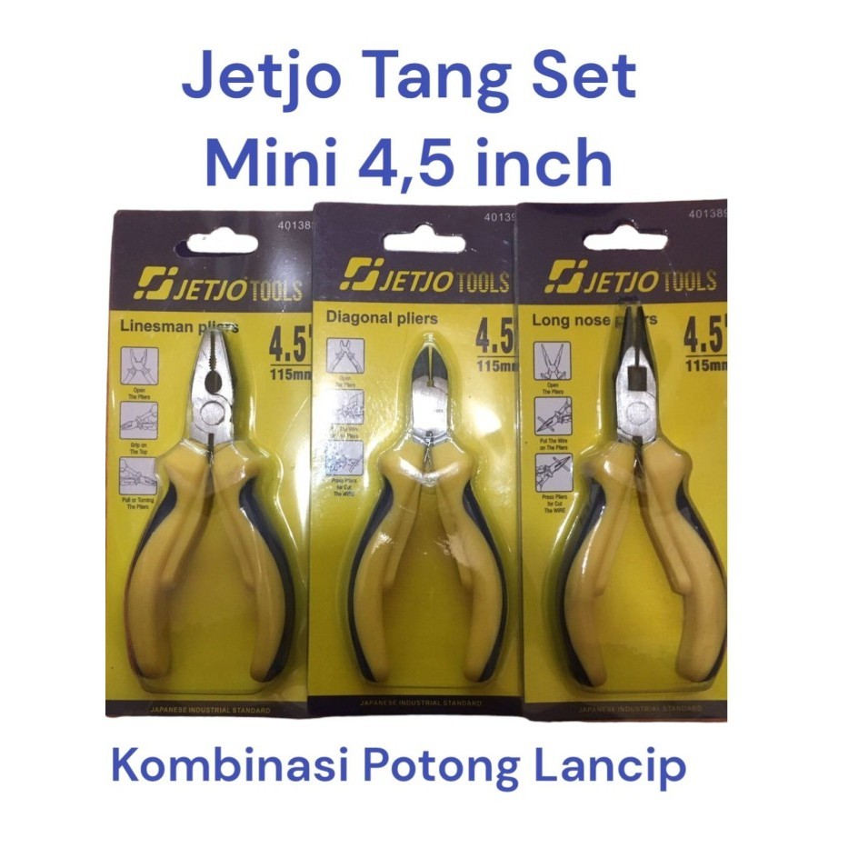 Jual Produk Jetjo Tang Set Mini 4,5 inch 3pcs (Kombinasi, Potong dan ...