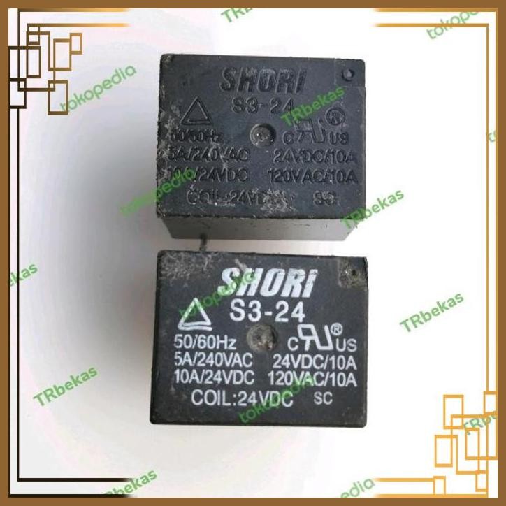 Jual [TRB] Relay SHORI S3-24 Relay SPDT 24v Contact 5a 240vac | Shopee ...