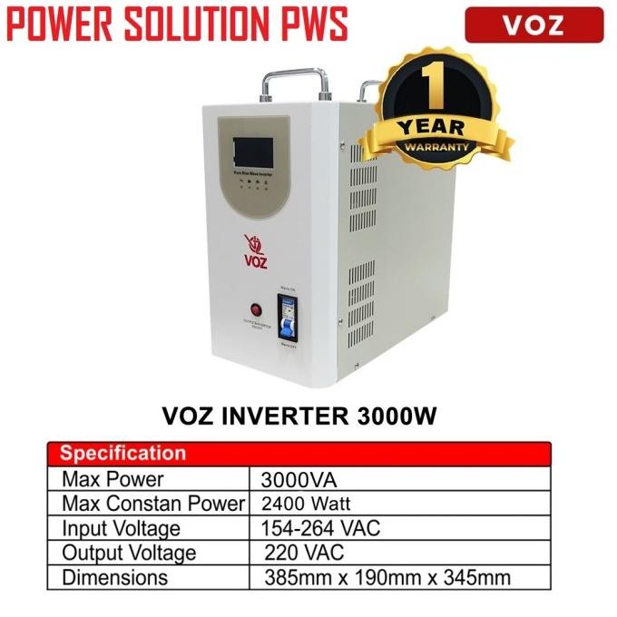 Jual VOZ UPS POWER INVERTER 3000WATT INPUT 48V DC / 3000W 48V OUTPUT ...