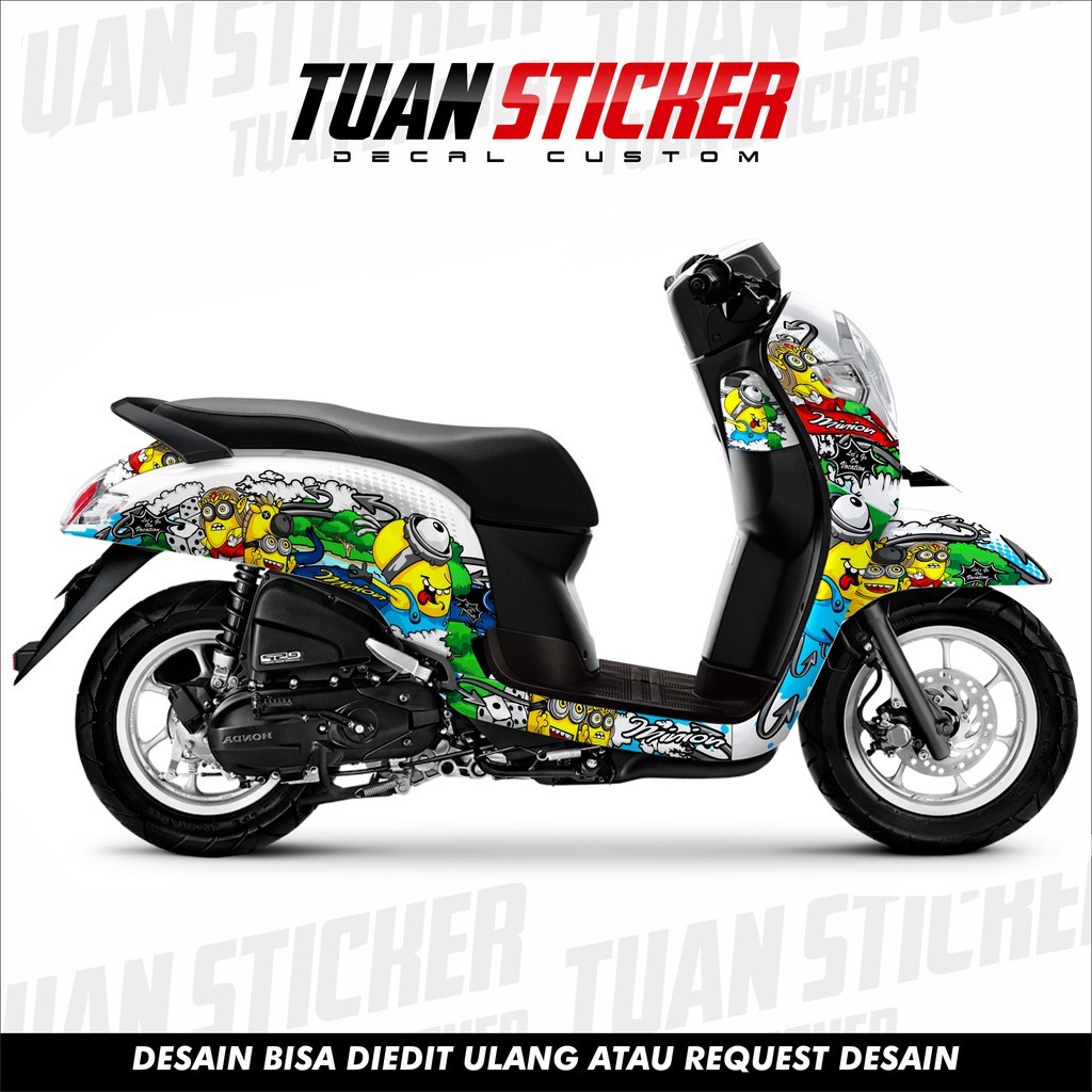 Jual Sticker Striping Decal Scoopy New stiker scoopy minion custom ...