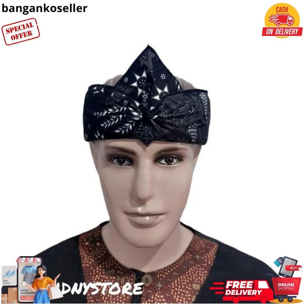Jual Ikat Kepala Tradisional Batik Iket Sunda Bolong Totopong Motif Padi Original Produk ...