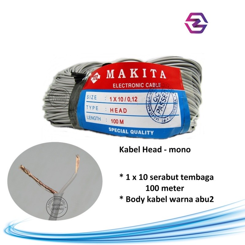 Jual Kabel head abserm mono 1x10 0.12mm 100 meter Makita | Shopee Indonesia