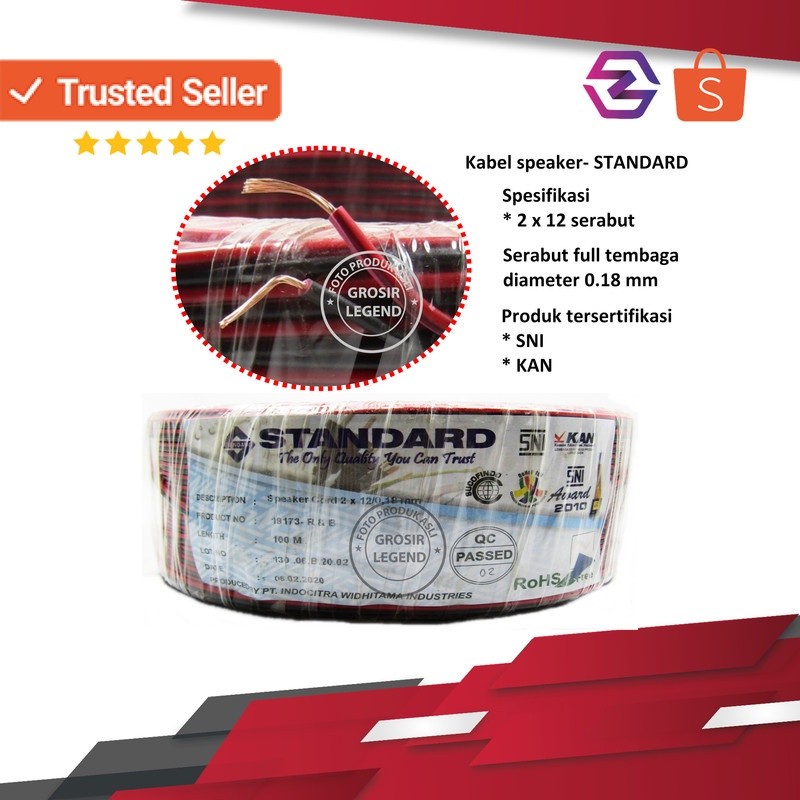 Jual Kabel AWG 24+ 2x12/0.18mm Standard merah hitam 100M | Shopee Indonesia