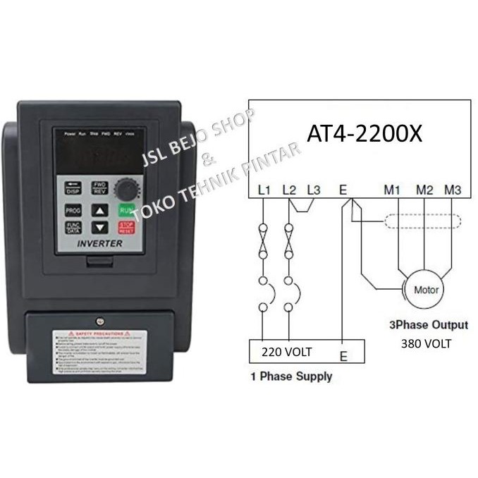 Jual Inverter Variable Motor 2.2KW Input 1-phase 220v Output 3-phase 380 V | Shopee Indonesia