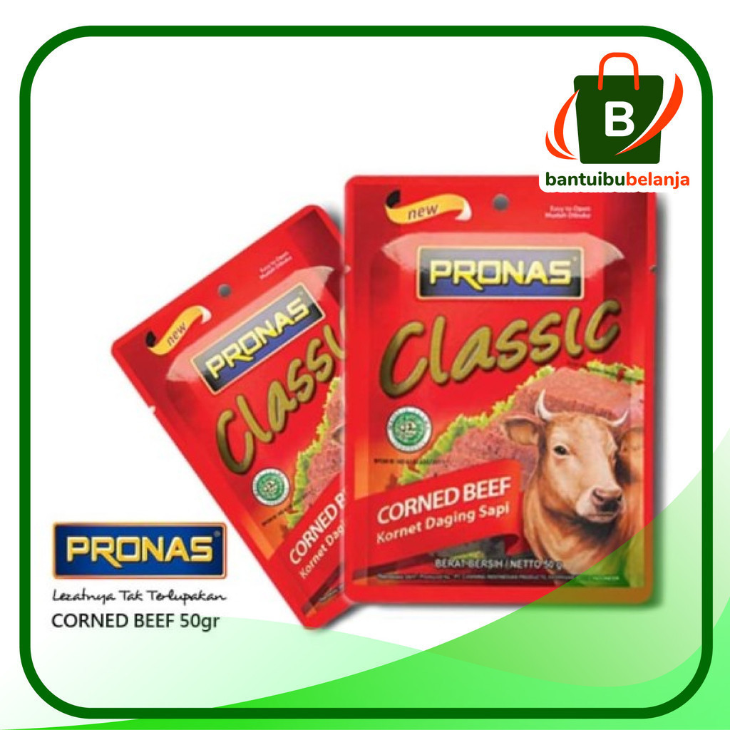 Jual Corned Beef Classic Pronas sachet 50 Gram - Kornet Daging Sapi ...