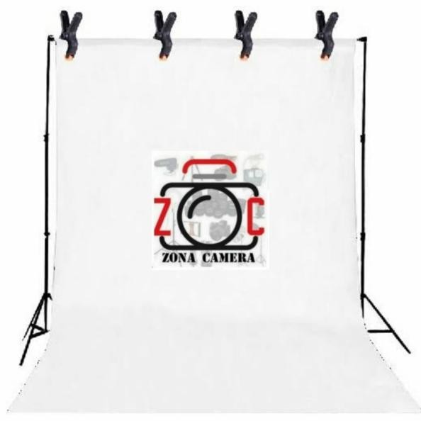 Jual Baground Kain Foto Putih 4X3 Studio Layar Photo Video White Badrop ...