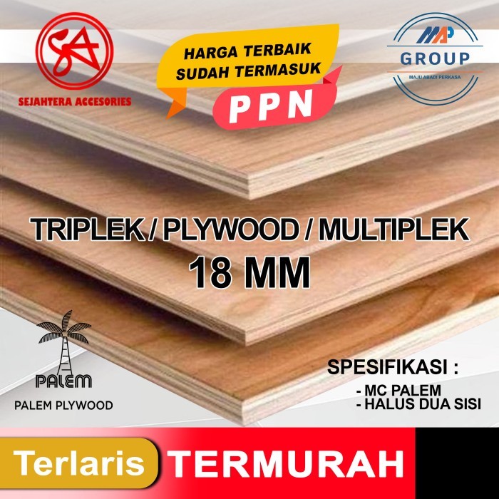 Jual TRIPLEK/MULTIPLEK/PLYWOOD/PAPAN 18MM | Shopee Indonesia