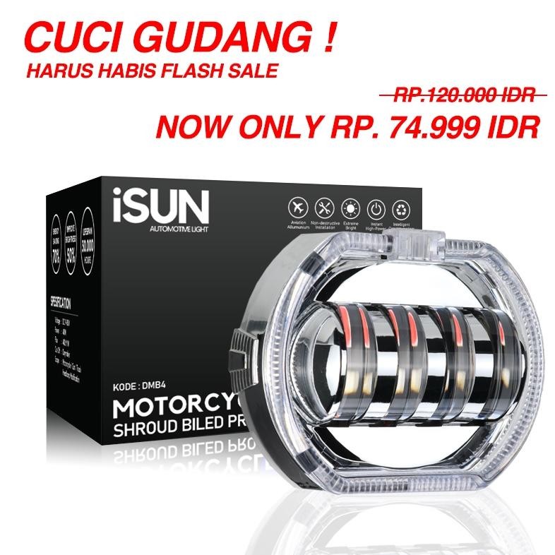 Jual QV21 Lampu Utama LED DAYMAKER BILED Projie Proji Projector 4 Mata ...
