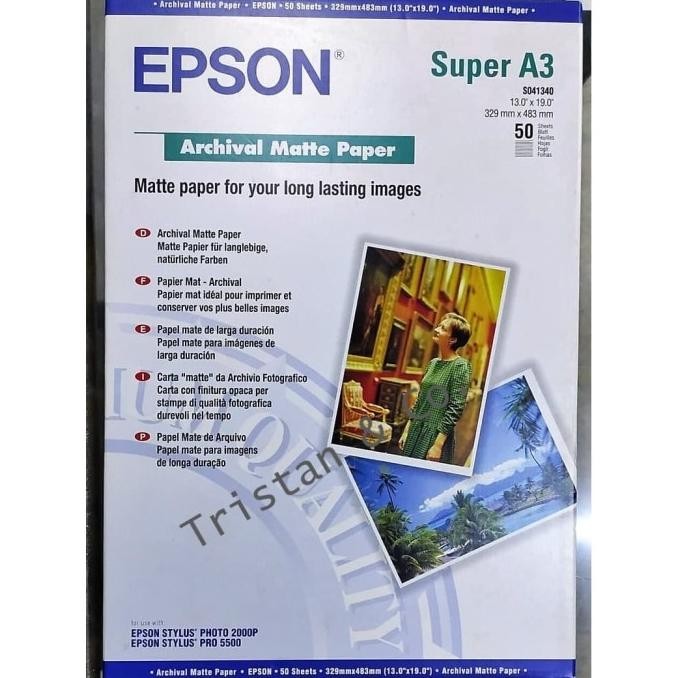 Jual Epson Archival Matte Paper Super A3 (S041340) | Shopee Indonesia