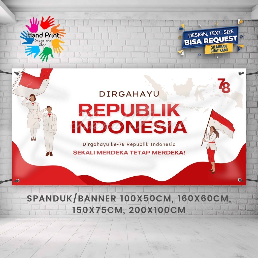 Jual Cetak Spanduk Banner 17 Agustus Hari Kemerdekaan Perayaan Merah ...