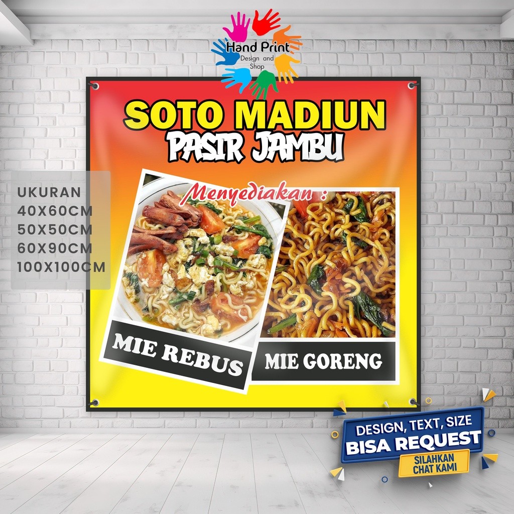 Jual Spanduk Banner MMT Miie Rebus Mie Goreng Soto MadiunPangsit ...