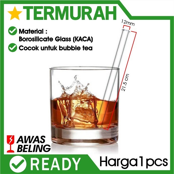 Jual yang dicari@@@@] Sedotan lurus lengkung KACA beling glass Straw ...