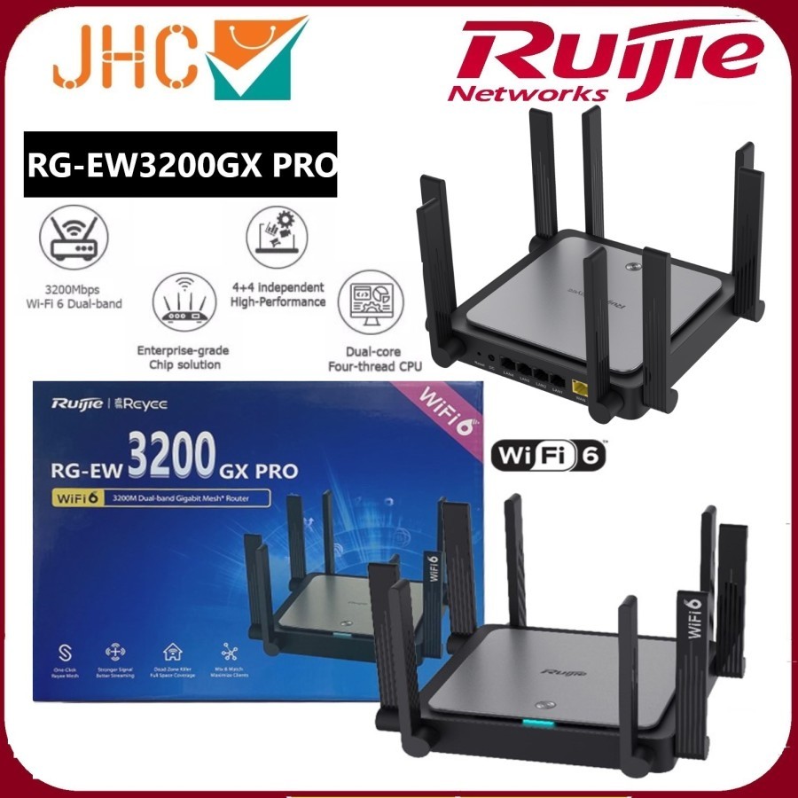 Jual RUIJIE RG-EW3200GX PRO 3200Mbps WiFi-6 Dual Band Gigabit Mesh ...