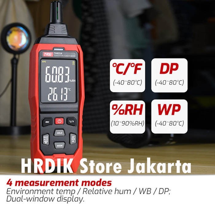 Jual Temperature Wet Bulb Dew Point Humidity Meter Data Logger TASI ...