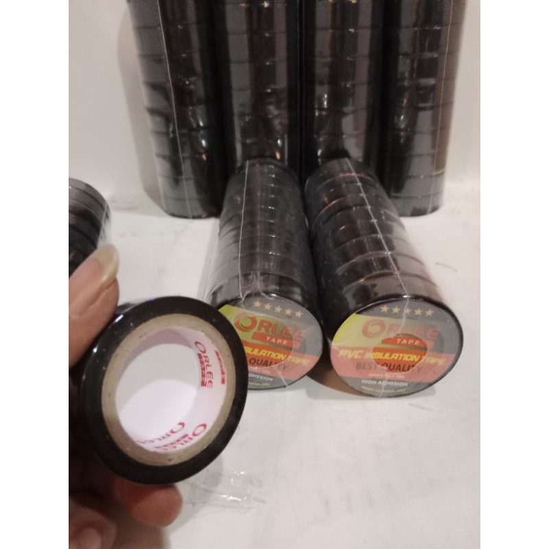 Jual (1slop 10roll) solasi orlee tape | isolasi hitam listrik best ...
