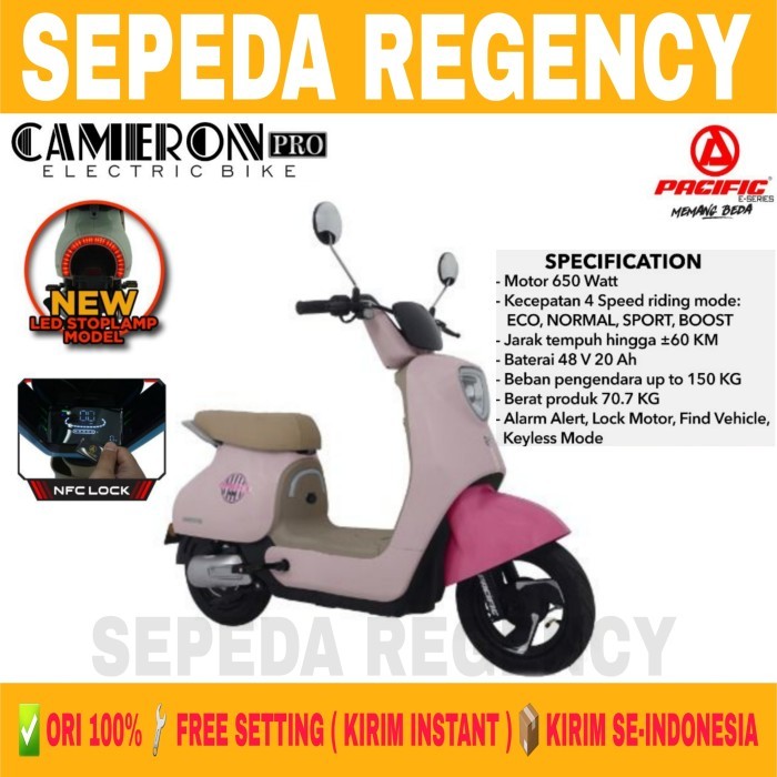 Jual Sepeda Listrik PACIFIC CAMERON PRO 650 Watt 20 AH Electric Bike | Shopee Indonesia