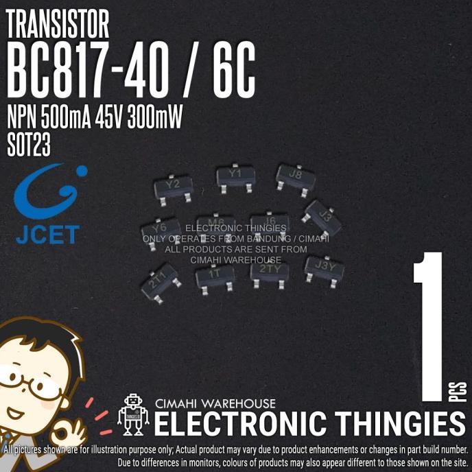 Jual Baru (20) BC817-40 SOT23 JCET 6C TRANSISTOR SMD BC817 thingie43 ...