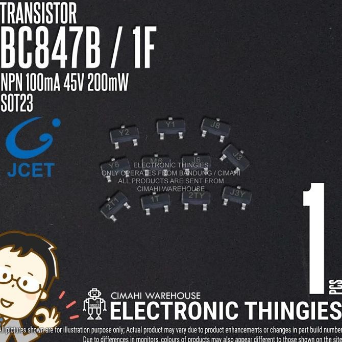 Jual Murah (20) BC847B SOT23 JCET 1F TRANSISTOR SMD BC847 thingie43 ...