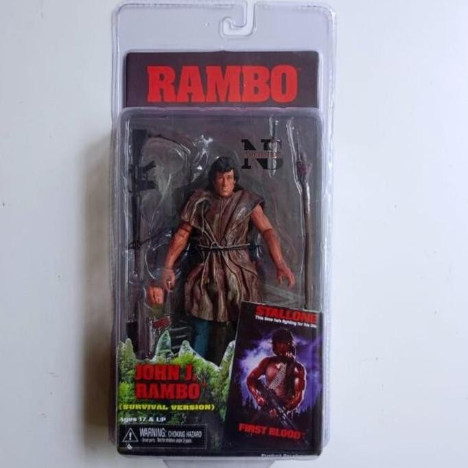 Jual Sale!! Neca Rambo John J. Rambo Stallone Survival Version First ...