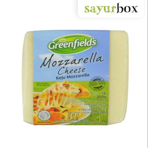 Jual Greenfields Mozzarella Cheese Block 200 gram Sayurbox | Shopee ...
