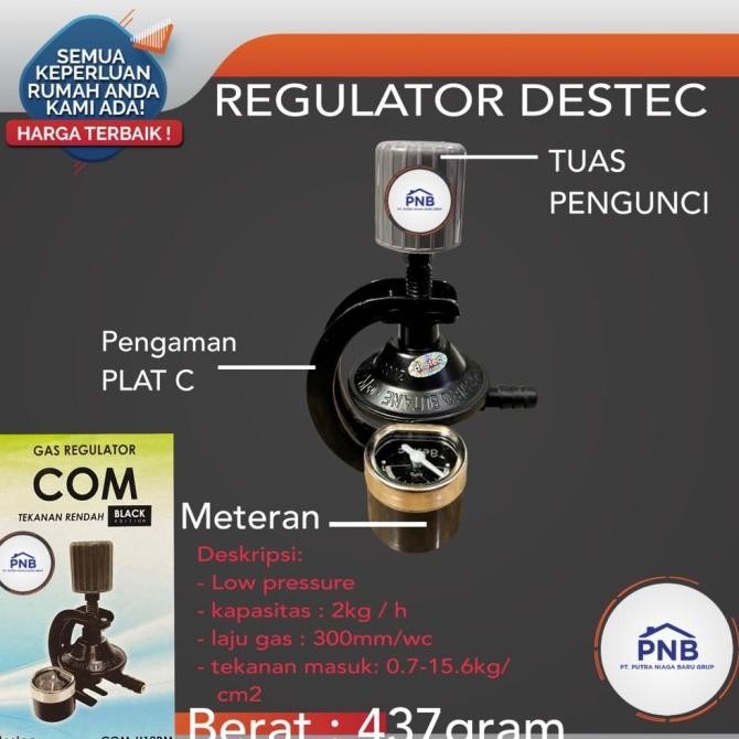 Jual Regulator Gas Destec Com-U12Rm Tekanan Rendah Dengan Indikator ...