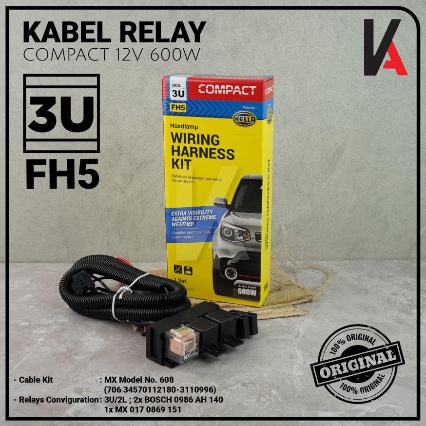 Jual Premium CompactKabel Relay Set Lampu H4 Mobil Compact Hella Fh5 ...