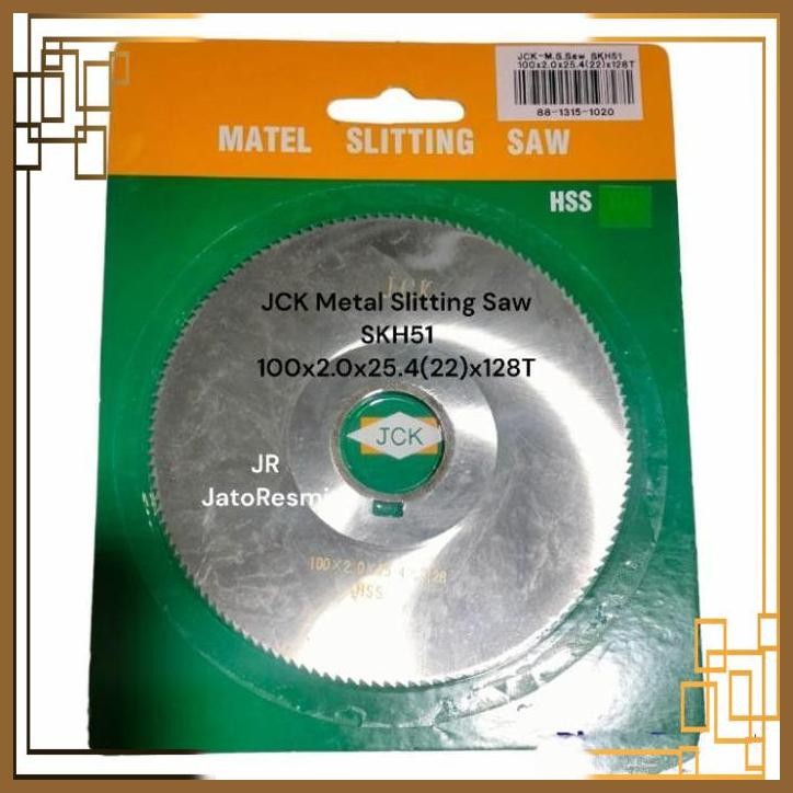 Jual [JRS] JCK Metal Slitting Saw SKH51 100x2.0x25.4(22)x128T | Shopee Indonesia