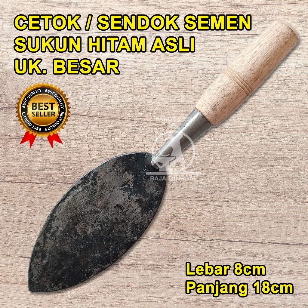 Jual Cetok Semen Cap Sukun Hitam Asli Ukuran Besar / Sendok Semen Tempa ...