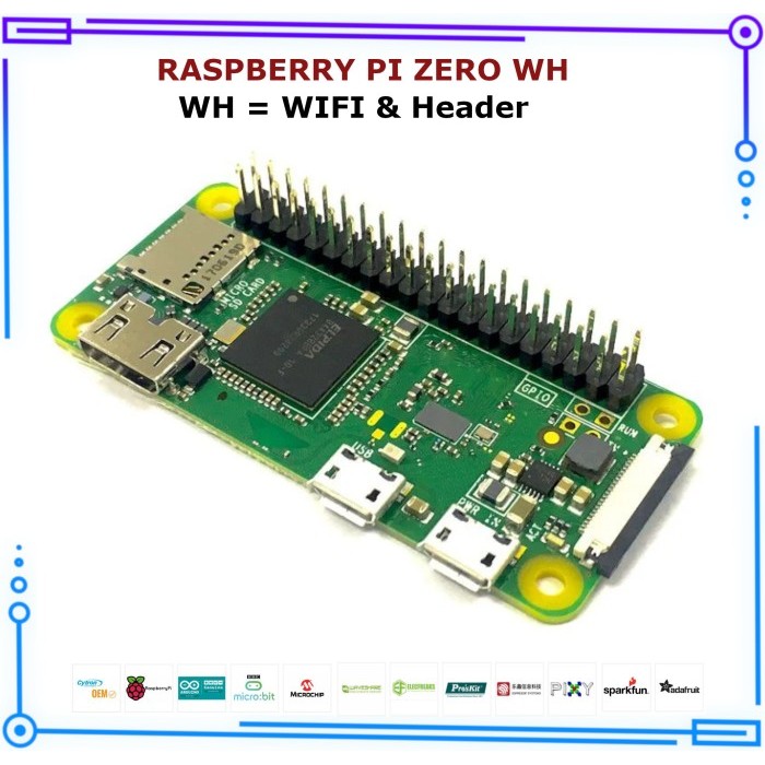 Jual Raspberry Pi Zero W H - Pre-Soldered Wh Otr | Shopee Indonesia
