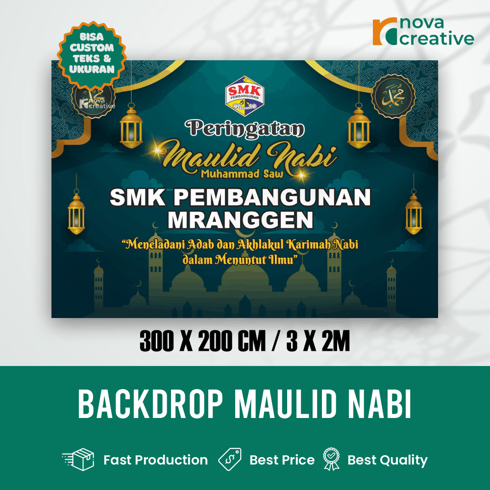 Jual Banner Maulid Nabi Muhammad SAW Spanduk Custom Desain Suka-Suka ...