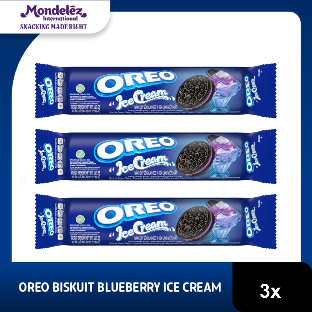 Jual OREO BERRY ICE CREAM 119.6G x 3 | Shopee Indonesia