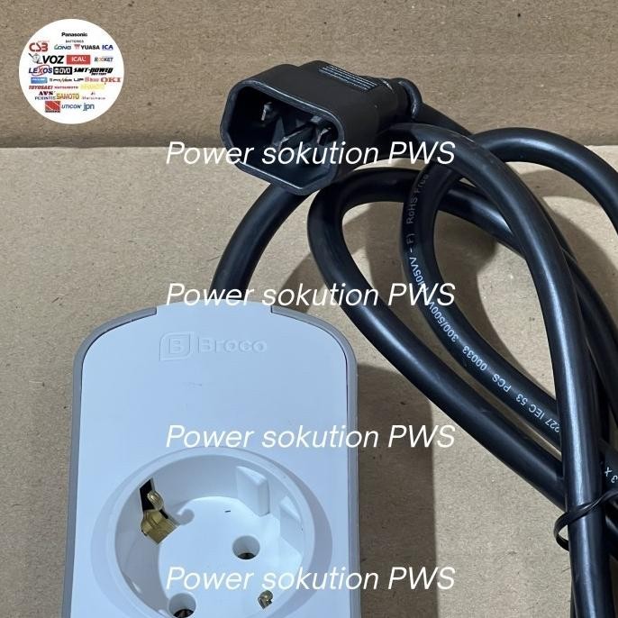Jual Broco Kabel Power Converter UPS APC C14 to Stopkontak 3 4 5 6 ...