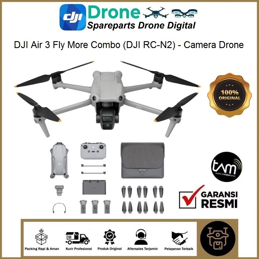 Jual DJI Air 3 Fly More Combo (DJI RC-N2) - Camera Drone New Original ...