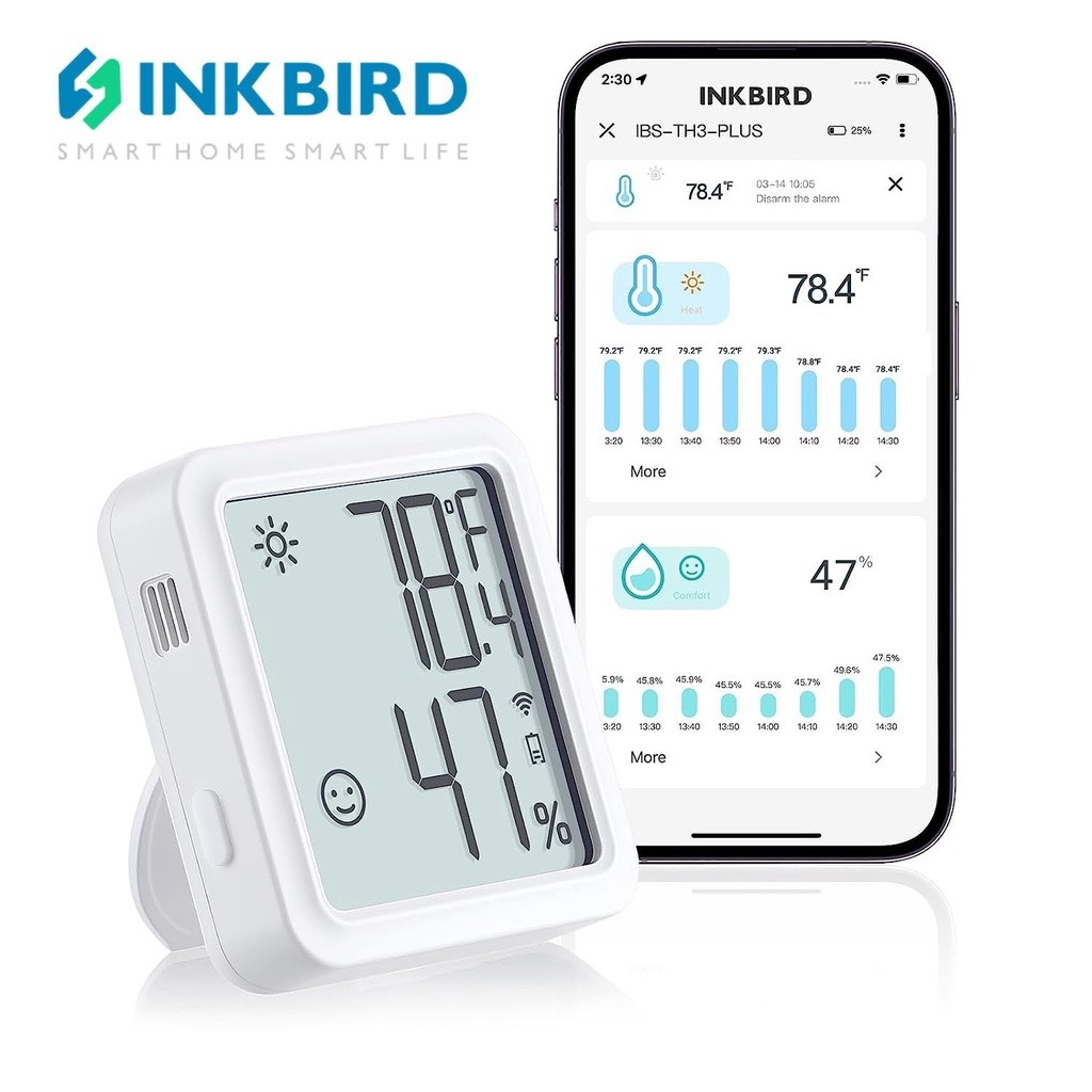 Jual INKBIRD IBS-TH3 Plus Monitor Higrometer Termometer WiFi Sensor ...