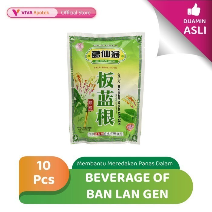 Jual Beverage Of Ban Lan Gen Sach; Pack 10`S | Shopee Indonesia