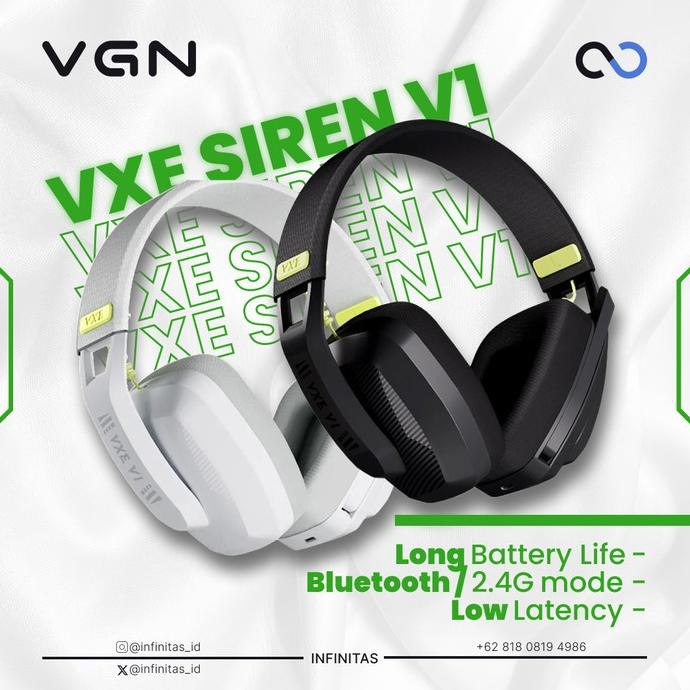 Jual VGN VXE Siren / Sirene V1 Gaming Headset / Wireless Headphone Dual ...