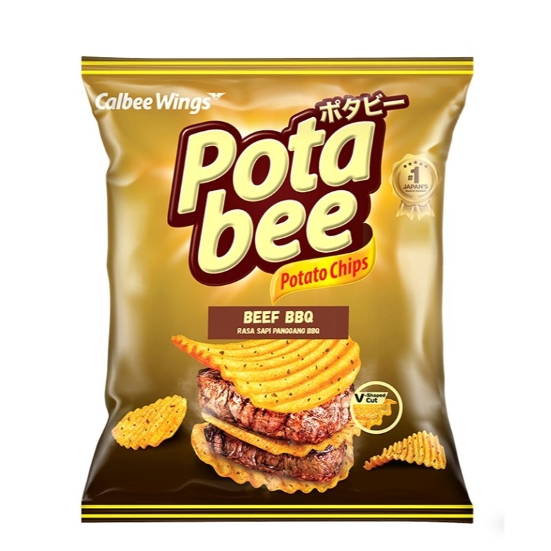 Jual POTABEE Potato Chips Barbeque Beef 120 g | Shopee Indonesia