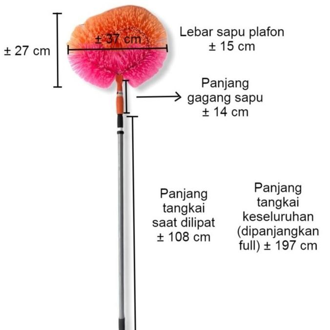 Jual TERBARU - Sapu Plafon Rack Ball | Sapu Sarang Laba-Laba | Alat ...