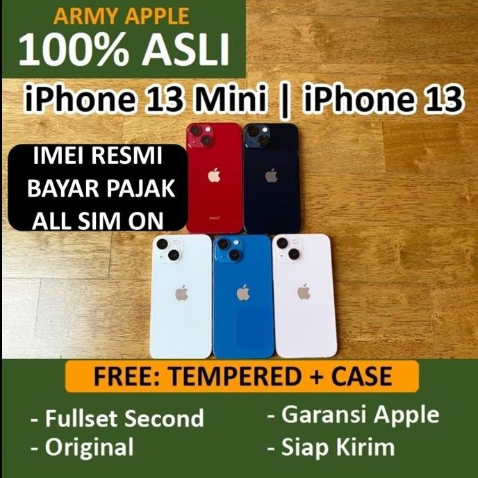 Jual [ READY ] SECOND iPhone 13 Mini / 13 128GB 256GB 512GB Bekas Second Ori fullset | Shopee ...