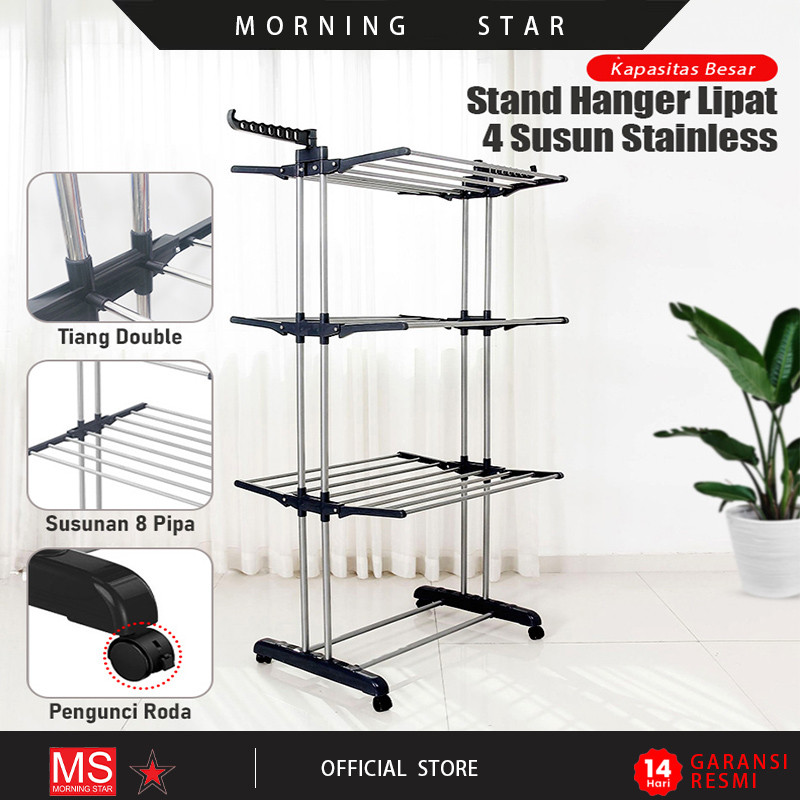 Jual Rak Jemuran Baju / Jemuran Susun 4 Tingkat / Rak Jemuran Stainles ...
