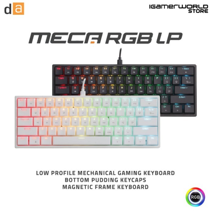 Jual TERBARU!! Digital Alliance Meca 6 RGB Low Profile 60% Mechanical Gaming Keyboard | Shopee ...