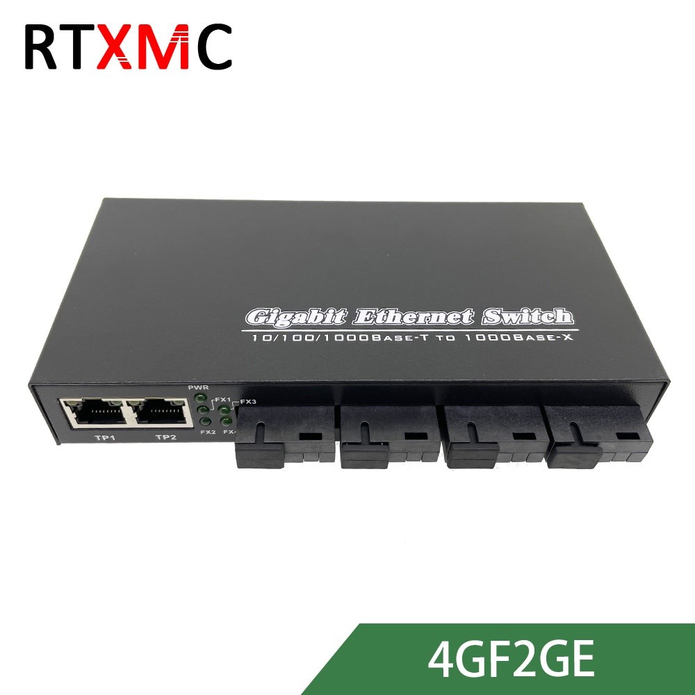 Jual 10/100/1000M Gigabit Ethernet Switch Serat Optik Media Converter ...